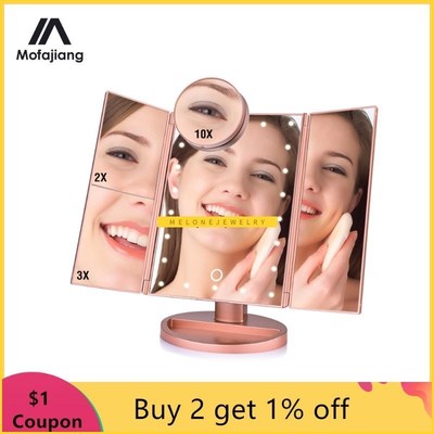 Vanity Makeup Mirror with 22 LEDs Light 10X/3X/2X/1X Magnify