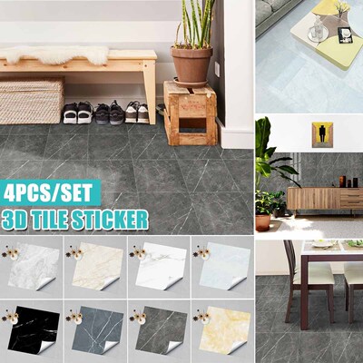 4pcs/set 12x12In DIY Marble Pattern Wallpapers Stone Wall St