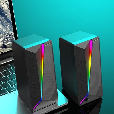RGB Dazzling Light Desktop Computer Speakers 2.0 Multimedia