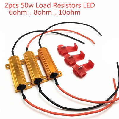 2pcs 50w 6ohm 8ohm 10ohm Load Resistors LED Flash Rate Turn