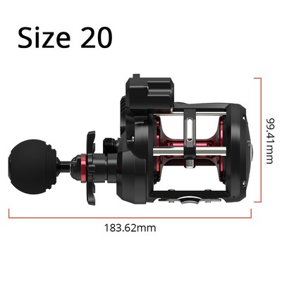 ReKon Line Counter Trolling Fishing Reel Round Baitcasting R