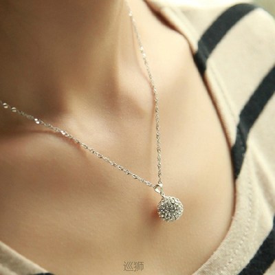 S925 Sterling Silver Necklace feminine temperament sweet dia