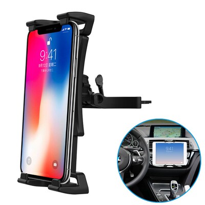 Car CD Slot Tablet Phone Holder Stand Adjustable 4-13 Inch C