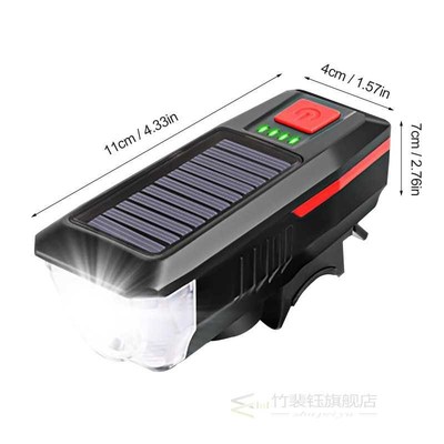 Usb Rechargeable Bike Bicycle Light Solar Powered Led Bicycl