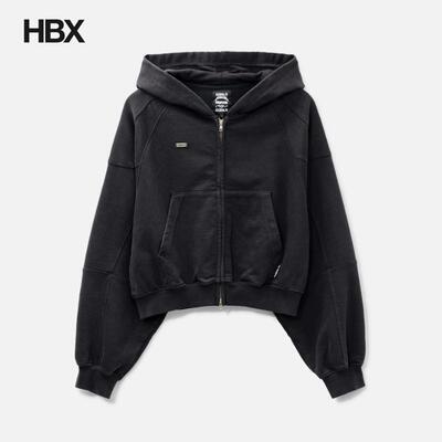 AJOBYAJO Cropped Washed Zip-Up Hoodie 帽衫外套HBX
