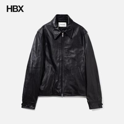 Tonywack Cow Leather Buckle Zip Jacket 皮夹克外套男HBX
