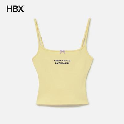 MARKGONG Yellow Print Strap Tank Top 背心女HBX