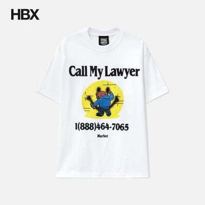 Market x Smiley Call My Lawyer Bear T-Shirt 短袖T恤男HBX