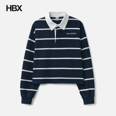 Sporty & Rich Serif Logo Rugby Polo Polo衫女HBX