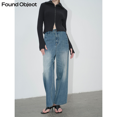 Found Object 经典基础款水洗阔腿直筒牛仔裤 Weit Denim Pants