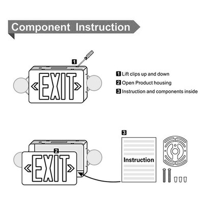 Led Compact With Battery Backup Hardwired Multifunctional El