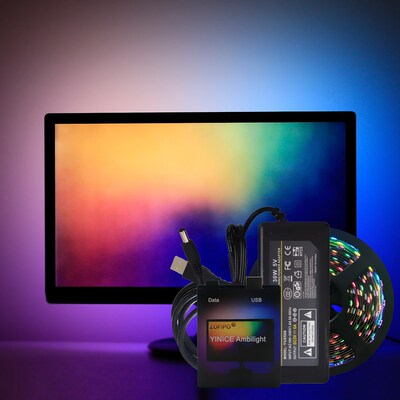 DIY Ambilight TV PC Dream Screen SB LED Strip Tape Computer