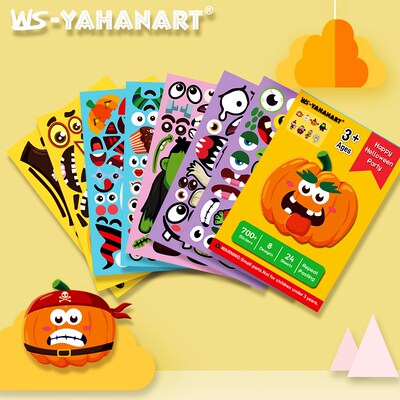 Children's Cartoon Halloween Emoticon Stickers for the Day
