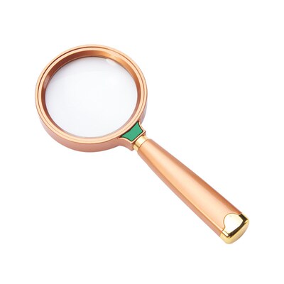QK-8005 8X Plastic Handle Glass Lens 80mm Diameter Magnifier