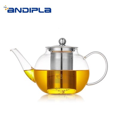 1000ml Creative Cooking Teapot Clear Heat Resistant Glass Fl