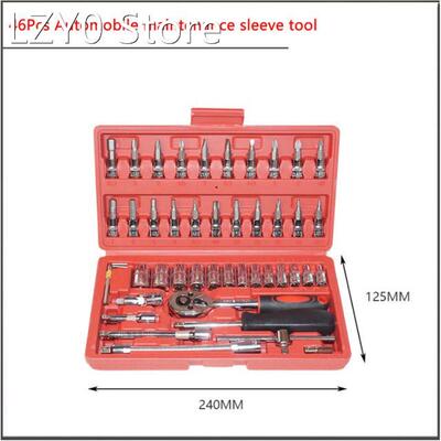Car Repair Tool 46PCS 53PCS 1/4-Inch Socket Set Car Repair T