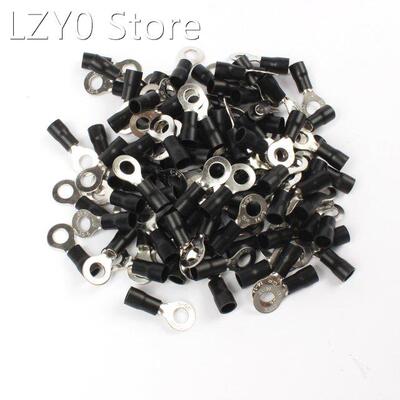 50PCS RV3.5-6 Black Ring insulated terminal suit 2.5-4mm2 ca