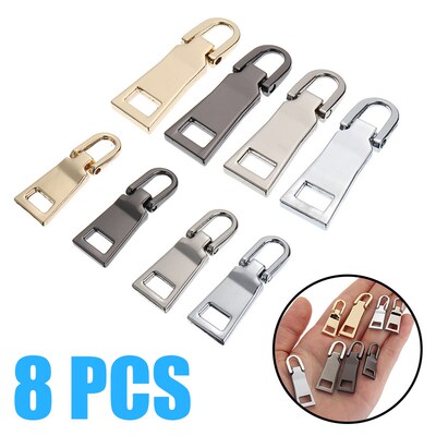 8pcs Zipper Repair Kit Zipper Slider Puller Fixer Replaceme