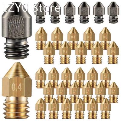 34 Pcs 3D Printer Nozzle Extruder 0.4mm MK8 Hardened Steel N