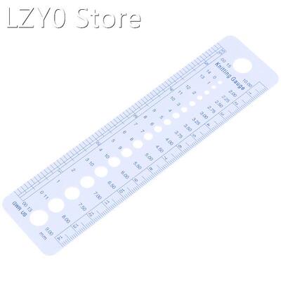Knitting Needle Gauge Inch cm Ruler 2-10mm Sew Ruler Tools M