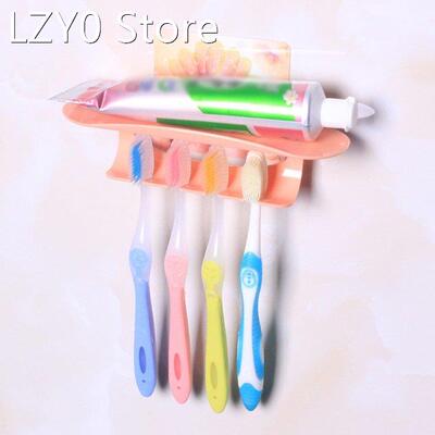 Toothpaste Toothbrush Holder Wall Mount Rack Bath Set Bathro
