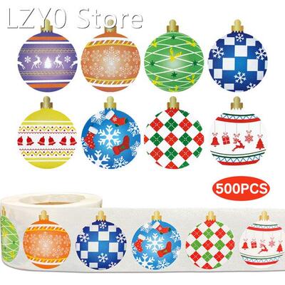 500Pcs Merry Christmas Stickers Wrapping Gift Box Label Chri
