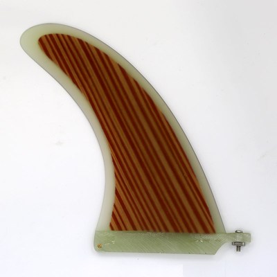 Single Centre Fins 9'' Surfboard Fins Wood Veneer And Stand