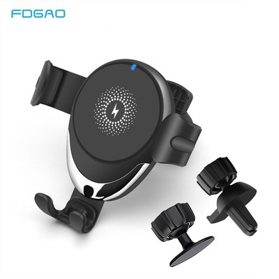 FDGAO 15W Qi Wireless Car Charger Gravity Phone Holder for