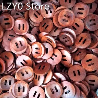 25PCs Coffee 2 Hole Log Sewing Button Scrapbook Card Decorat