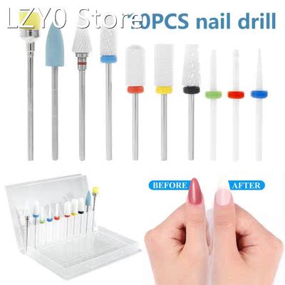 10pcs Milling Cutter Manicure Nail Drill Bits Pedicure Elect