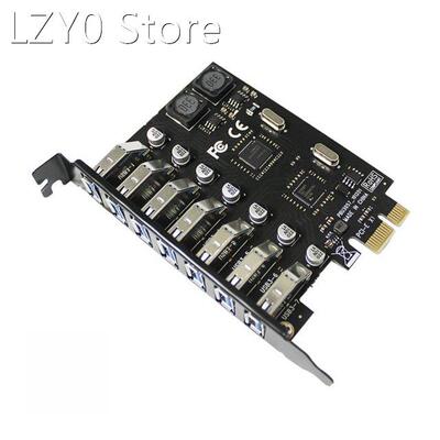 USB PCI-E Expansion Card High Speed 7 Ports USB 3.0 HUB Adap