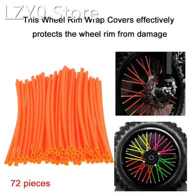 Motorcycle Wheel Rim Spoke Skins Covers Wrap Decor Protector