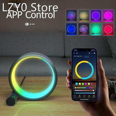 6 inch/10 inch App Remote Sound Control Ring Lamp RGB Music
