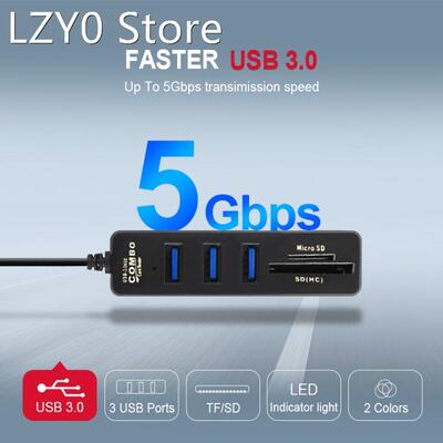 Universal USB Hub 2.0 High Speed USB Splitter 3 Port Hu
