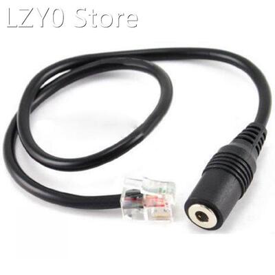 Multifunctional Convert Portable Stable 3.5MM To RJ9 Black P