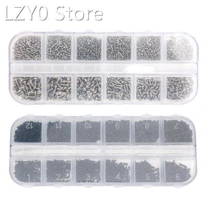 1200Pcs Self-Tapping Screws Round Head Cross Silver/Black Ca