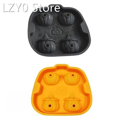 Silicone 4 Holes Pumpkin Ice Mold Ice Tray Mould DIY Cake Ca
