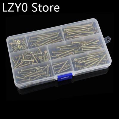 200pcs M4 Zinc Hardened Self-tapping Screw Set Cross Counter