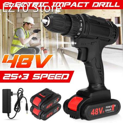 48V Cordless Electric Impact Drill 3 in 1 Electric Drill Scr