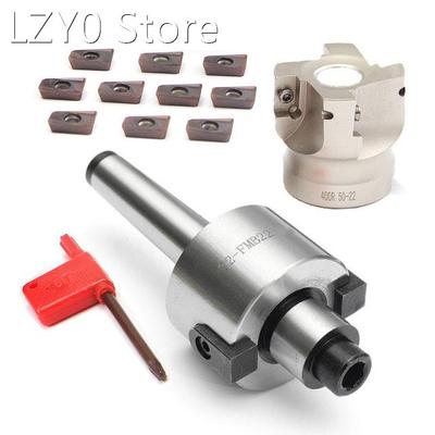 MT2 M10&50mm Face End Mill Cutter+10 pcs APMT1604 Carbid