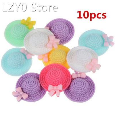 10pcs Resin Hats Embellishments Flatback Cabochon Scrapbook
