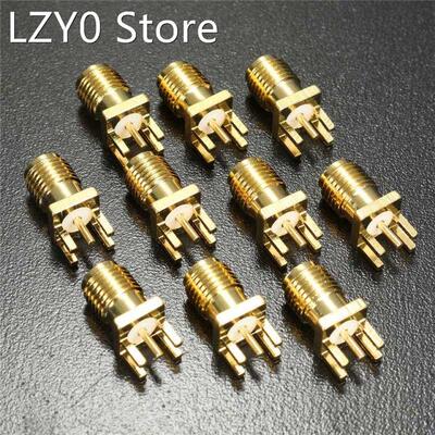 10Pcs 1.6mm SMA Female Jack Solder Nut Edge PCB Clip Straigh