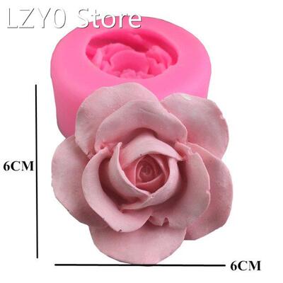 Rose peony flower silicone mold chocolate mousse turned suga