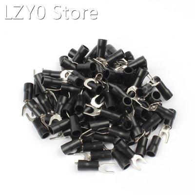 50PCS SV3.5-5 Black Furcate Terminal Cable Wire Connector In