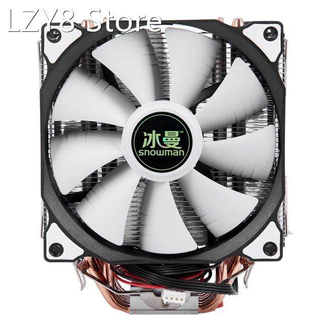 SNOWMAN 4PIN CPU cooler 6 heatpipe Double fans cooling 12cm_虎窝淘