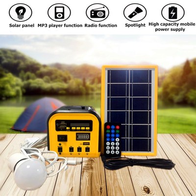 Charger Portable Home System Solar Panel Generator Kit With