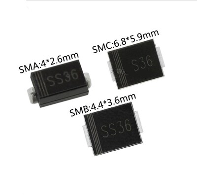 YSTB SMC 50PCS S3M SMC S3MC SS54 SK54 SMCJ22A ES3D S1M-13-F