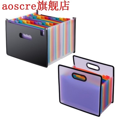 2 Pcs Accordion Expanding File Folder A4 Paper Filing Cabine