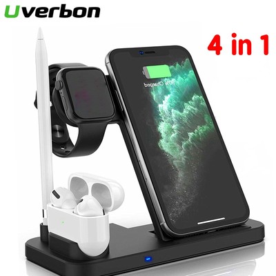 4 in 1 Fast Wireless Charger Docking Station For iphone X 1