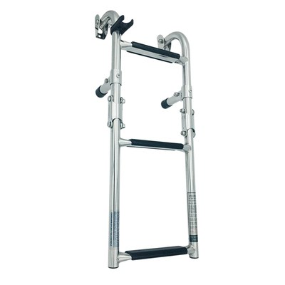 Marine Boat Telescopic Ladder (3 Step), Stainless Steel Fold